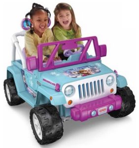 Power Wheels Disney Frozen Jeep Wrangler 12V Battery-Powered Ride-On ...