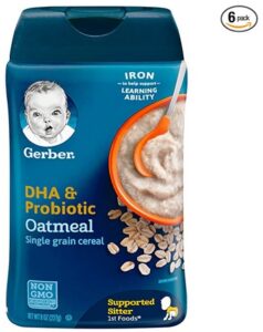 Gerber Baby Cereal DHA & Probiotic Oatmeal Baby Cereal, 8 Ounces (Pack ...