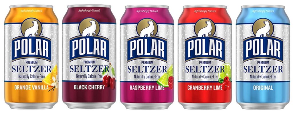 Polar Seltzer Water (Orange Vanilla, Black Cherry, Raspberry Lime, Cranberry Lime, Original) 12 ...