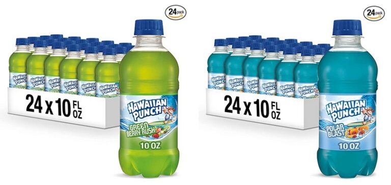 Hawaiian Punch Green Berry Rush or Polar Blast, 10 Fluid Ounce Bottle ...
