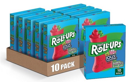Fruit Roll-Ups Fruit Flavored Snacks, Jolly Rancher, Variety Pack, 10 ...