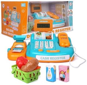 Playkidz Interactive Toy Cash Register for Kids - Sounds & Early ...