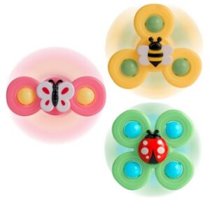 3PCS Suction Cup Spinner Toys for Babies, Fidget Spinners Sensory Bath ...