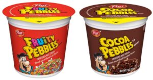 Fruity PEBBLES or Cocoa PEBBLES, Pack of 12, 2 Oz Individual Cereal ...