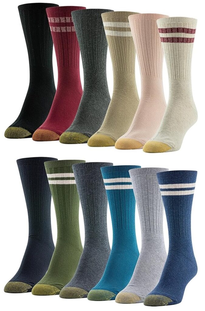 GOLDTOE Women's Casual Texture Crew Socks, 6 Pairs Only $8.12 – $8.55 ...