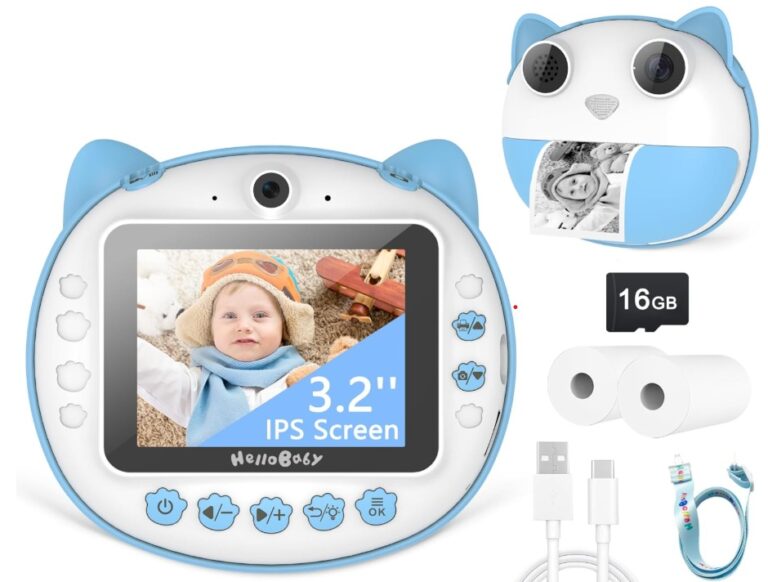HelloBaby Instant Print Camera for Kids,3.2'' IPS Screen Kids Instant ...