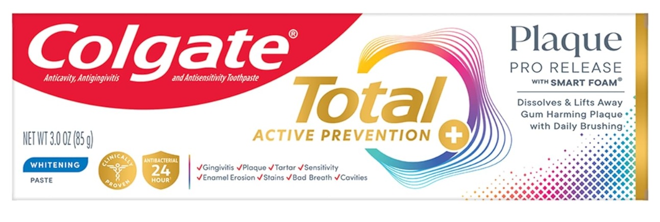 Colgate Total Plaque Pro Release Whitening Toothpaste, Whitening ...
