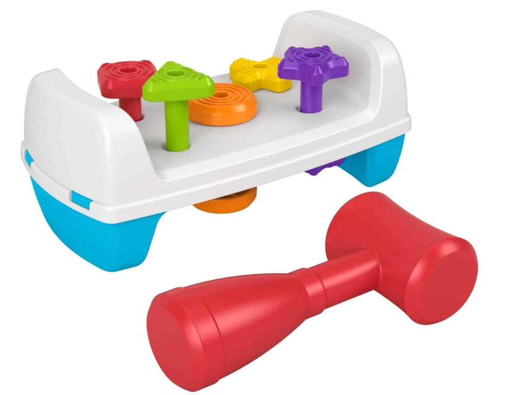Fisher-Price Toddler Toy Tap & Turn Bench Pretend Tools 2-Sided ...