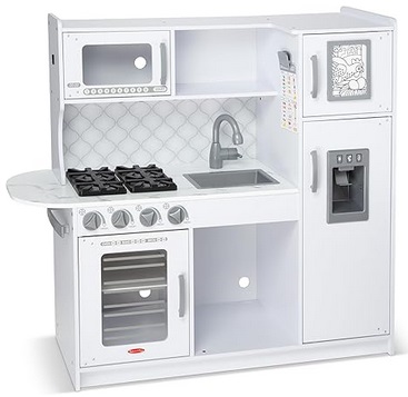 Melissa & Doug Wooden Chef's Kitchen Set for Kids with Play Kitchen ...