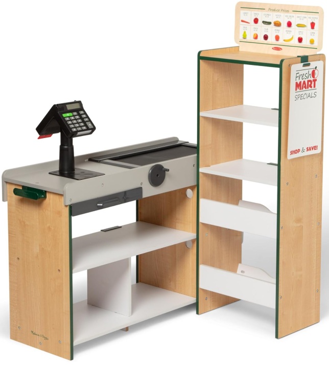 Melissa & Doug, Fresh Mart Pretend Grocery Store, Kids Cash Register ...