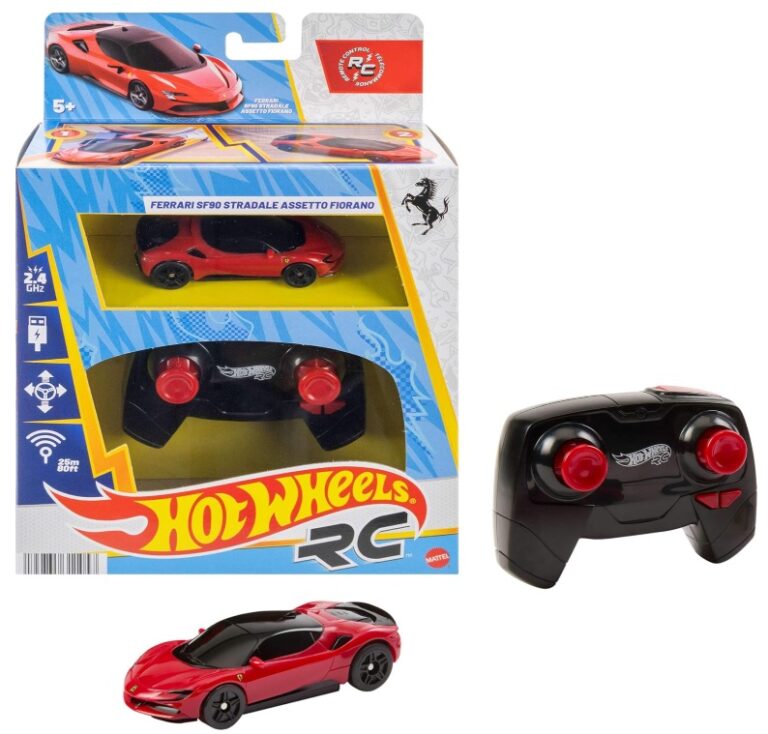 Hot Wheels RC 1:64 Scale Ferrari Sf90 Stradale Assetto Fiorano Vehicle ...