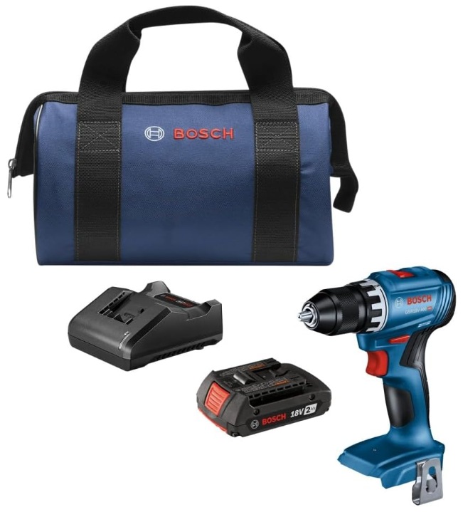 Bosch GSR18V-400B12 18V Compact Brushless 1/2 In. Drill/Driver Kit with ...