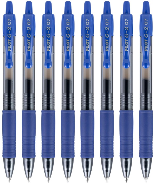 Pilot G2 Premium Gel Roller Pens, Fine Point 0.7 mm, Blue Ink Pens Fine ...