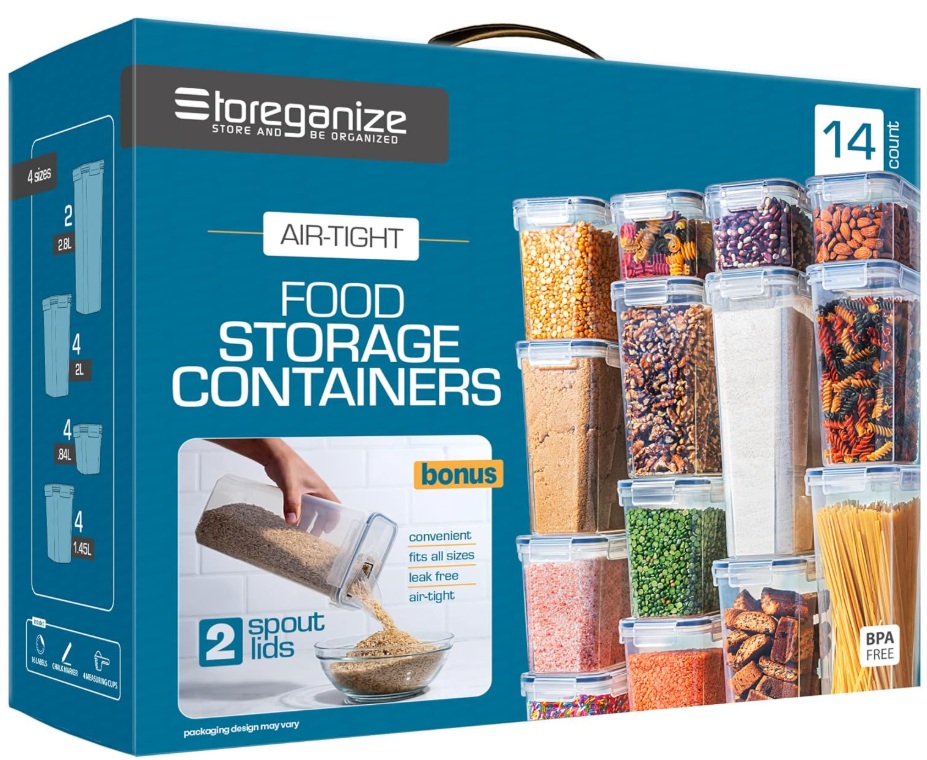 14 PCS Airtight Food Storage Containers with Lids set, BPA Free Leak ...