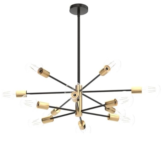 Modern Chandelier Ceiling Light Fixture Sputnik Chandeliers Gold and ...