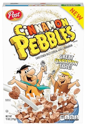 Post Cinnamon PEBBLES Breakfast Cereal for Kids, Gluten Free, Made with ...