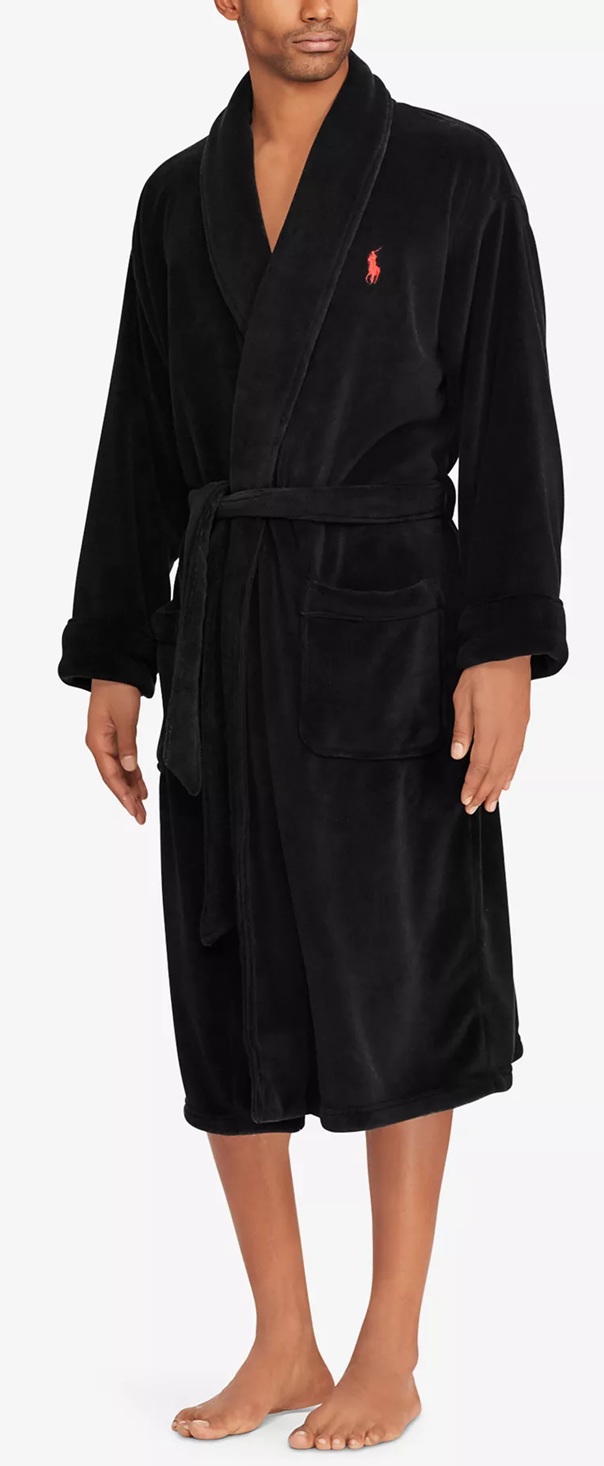 Polo Ralph Lauren Men's Microfiber Plush Shawl Collar Robe Only $69 ...