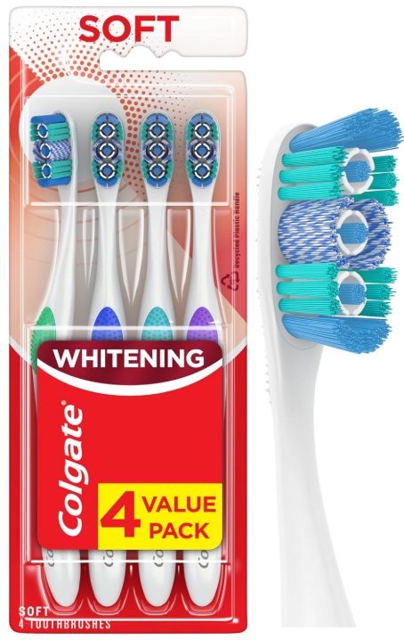 Colgate 360 Optic White Whitening Toothbrush, Adult Soft Toothbrush ...