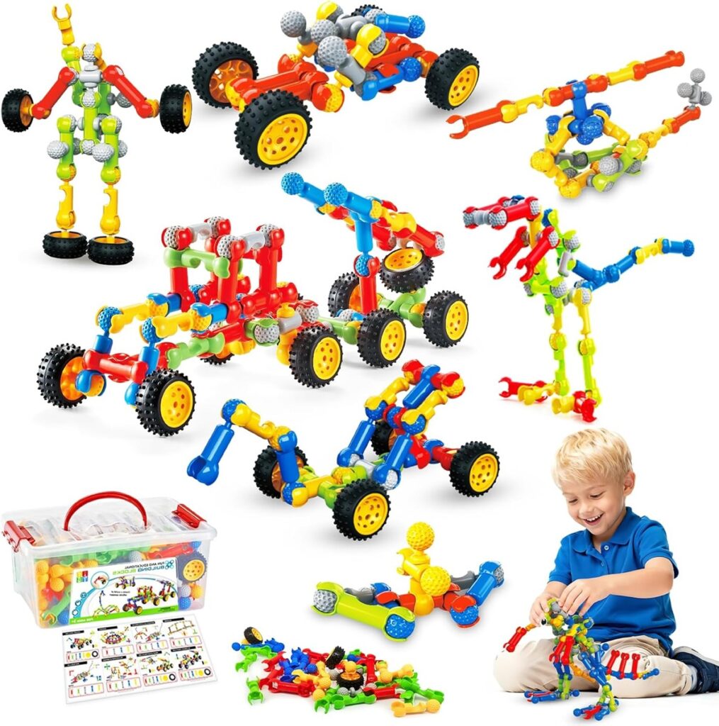 Huaker 125PCS Stem Building Toys for 3 4 5 6 7 8 Year Old Boys Girls ...