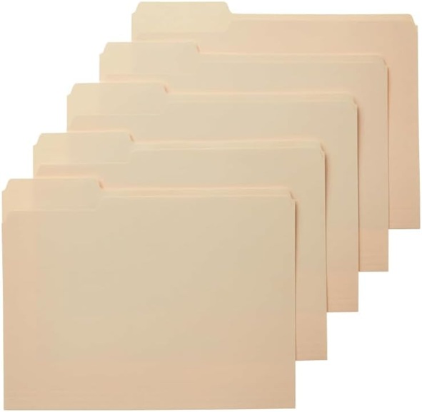 File Folders, Letter Size, 1/3-Cut Tabs in Left, Right, Center ...